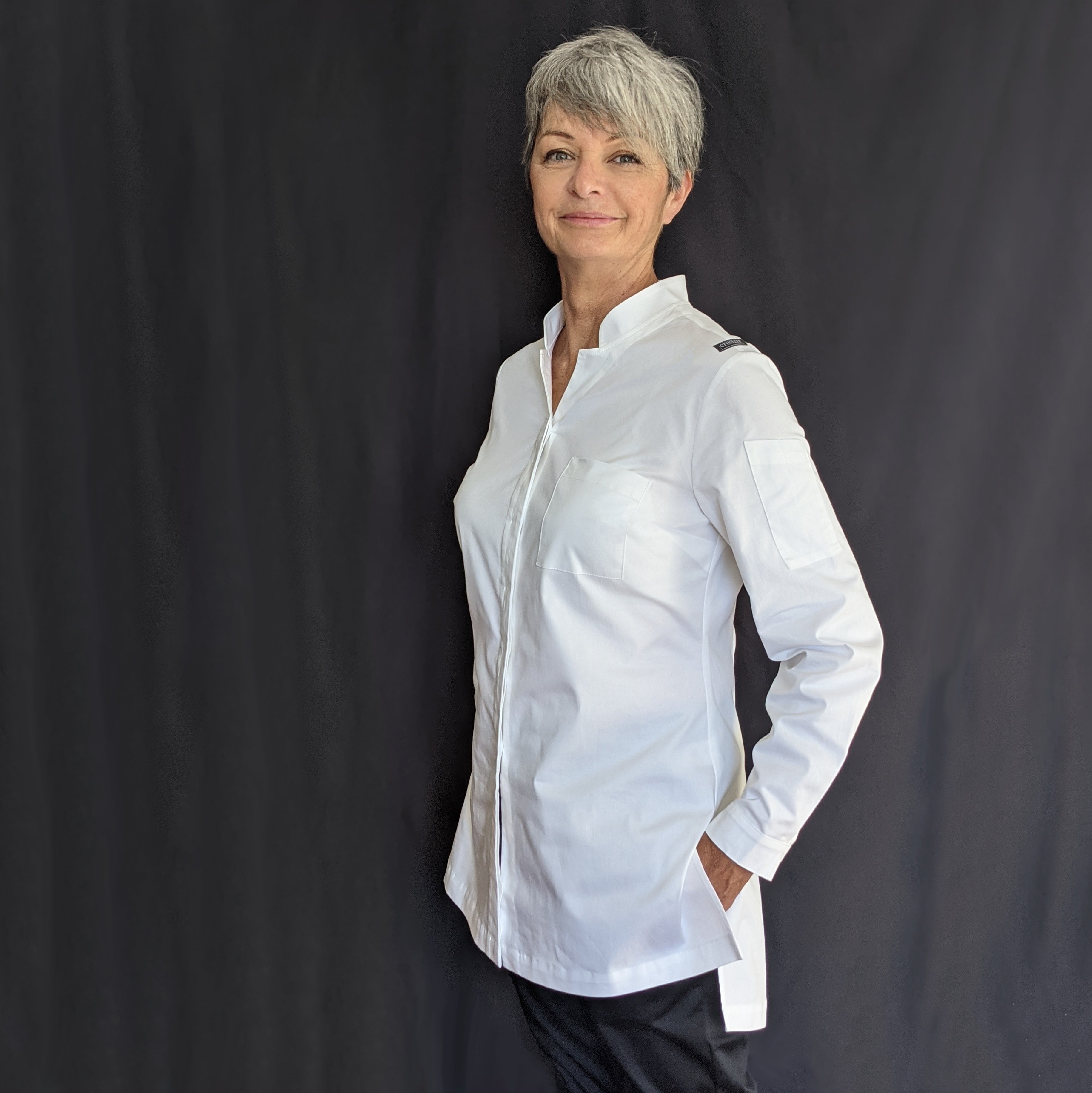 Organic Cotton Women's Chef Coat. Style: Danielle. Chef Uniform - White ...